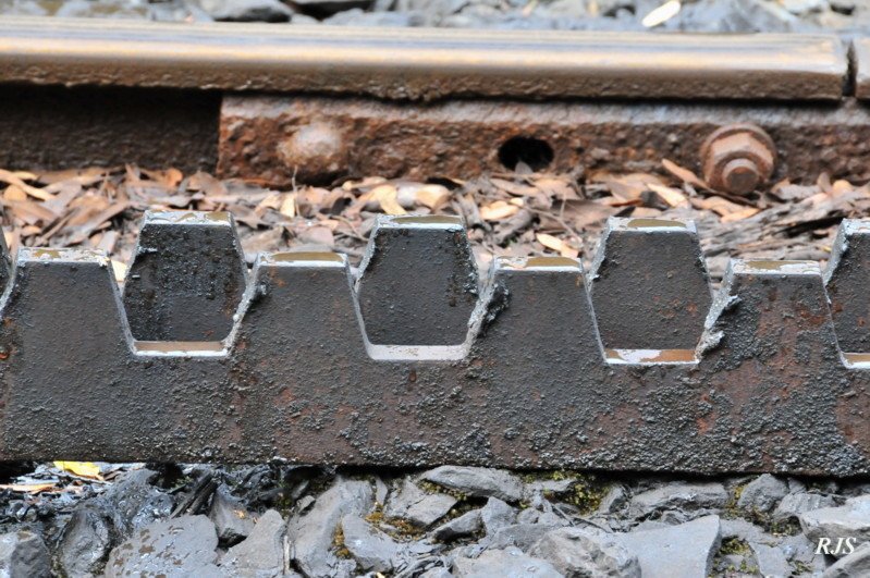 Close Up Of Rack Rail - Narrow Gauge railway Photo Gallery