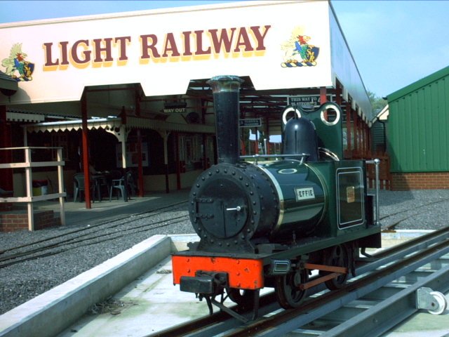 'Effie' stands at Lakeside station - Narrow Gauge railway Photo Gallery
